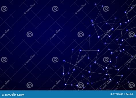 Structure Of Molecular Particles And Atom Polygonal Abstract Background Technology And Science