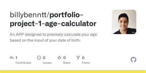 GitHub Billybenntt Portfolio Project Age Calculator An APP Designed To Precisely Calculate