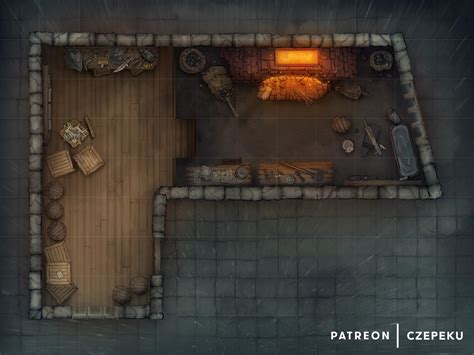 Blacksmithy Battlemap Oc Art Rdnd