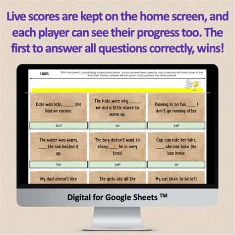 Coordinating Conjunctions Game Interactive Activity By The Esl Educator
