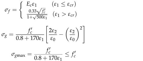 Where E Is The Youngs Modulus Concrete €9 Is The Peak