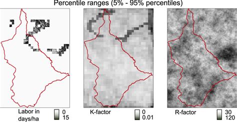 spatial distribution of the simulated spatial input data under