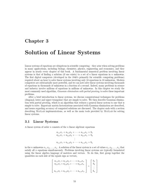 Chapter3 Pdf System Of Linear Equations Matrix Mathematics