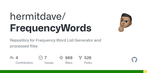 Github Hermitdave Frequencywords Repository For Frequency Word List Generator And Processed Files