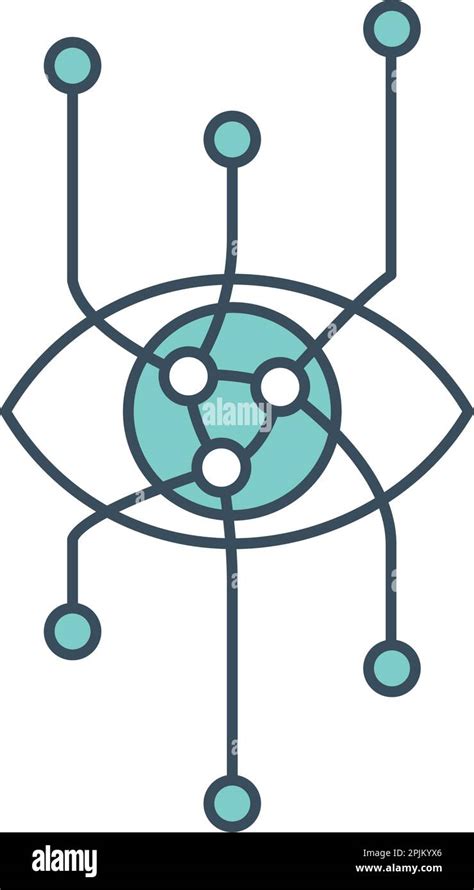 Eye Icon With Neural Network Inside Applicable As Part Of Artificial Intelligence Machine