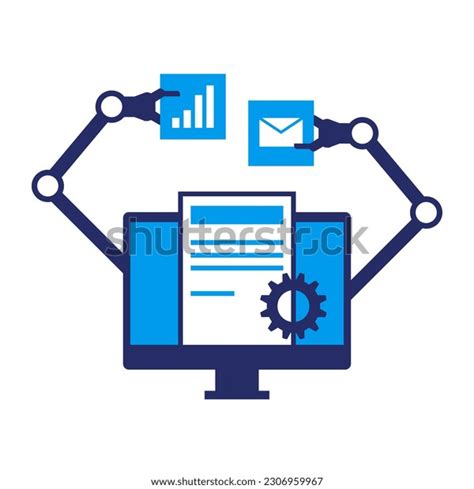 Robotic Process Automation Application On Computer Stock Vector Royalty Free 2306959967