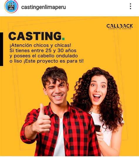 CASTING en LIMA Se buscan CHICOS y CHICAS entre y años para COMERCIAL