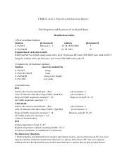 CHM Lab Properties And Reactions Report Pdf CHM Lab Properties And Reactions Report