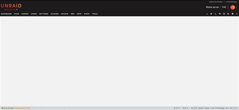 6120 Blank Dashboard General Support Unraid