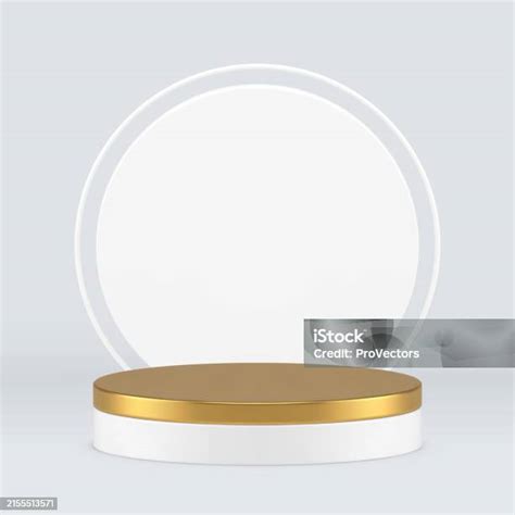 3d 연단 받침대 고급 실린더 스탠드 흰색 원 벽 배경 현실적인 벡터 0명에 대한 스톡 벡터 아트 및 기타 이미지 0명 3