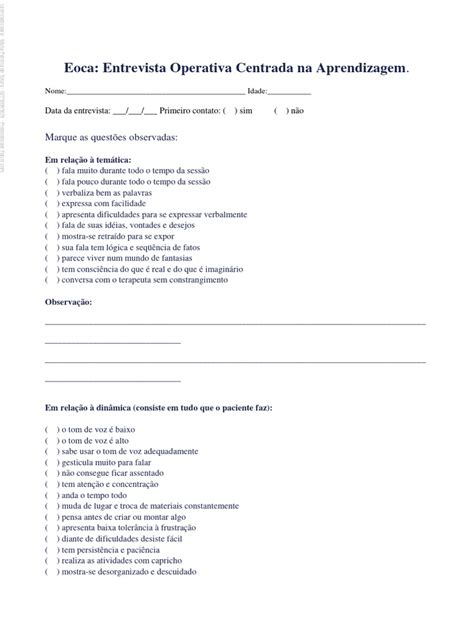 Teste Eoca Download Grátis Pdf Aprendizado