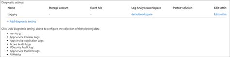 Enabling Appserviceapplogs And Appservicelogs Diagnostic Settings In