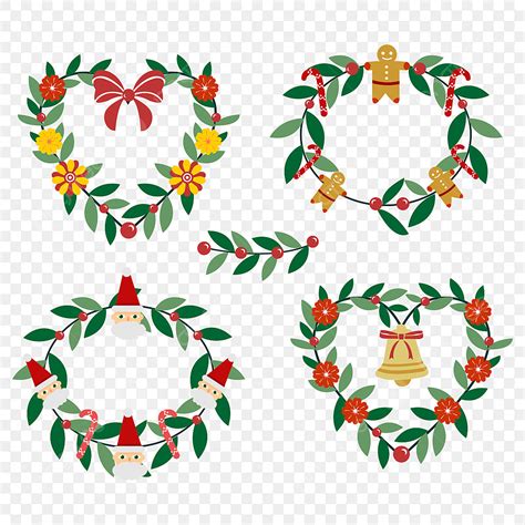 멋진 손으로 그린 크리스마스 화환 크리스마스 화환 종소리 Png 일러스트 및 이미지 에 대한 무료 다운로드 Pngtree