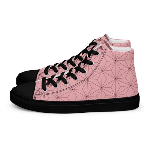 Nezuko Pattern High Top Sneakers Shoes Demon Slayer Womens Us Size