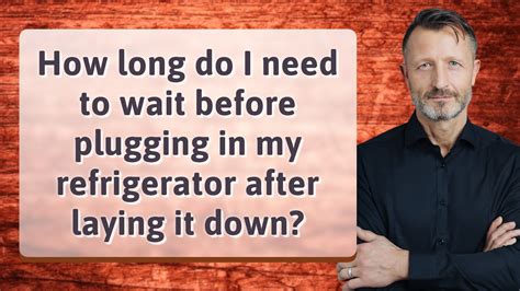 How Long Do I Need To Wait Before Plugging In My Refrigerator After