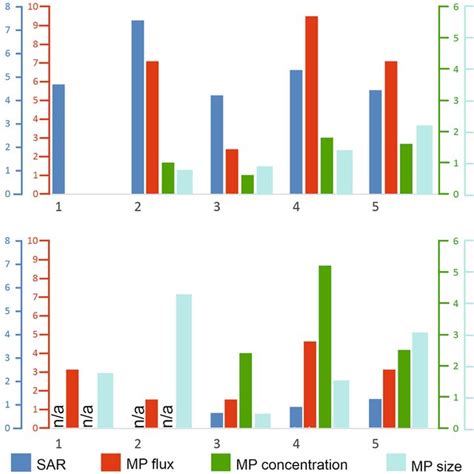 The Variation In Sediment Accumulation Rate G M⁻² Day⁻¹ Microplastic