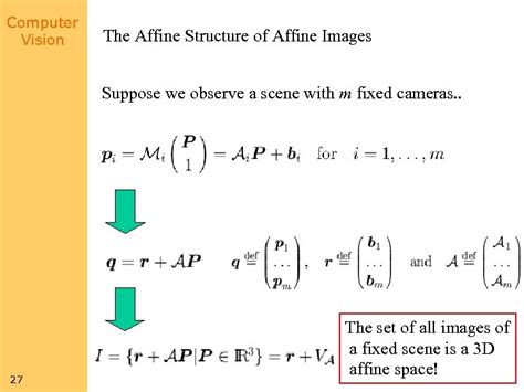 Computer Vision Affine Structure From Motion Marc Pollefeys
