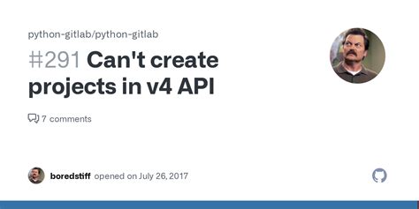 Cant Create Projects In V4 Api · Issue 291 · Python Gitlabpython