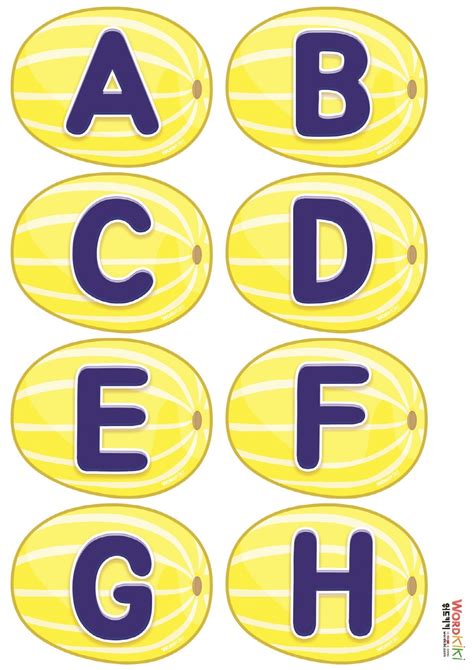 알파벳카드 4장 참외알파벳 대문자카드 영어교구만들기