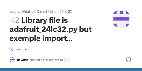 Library File Is Adafruit24lc32py But Exemple Import Adafruiteeprom