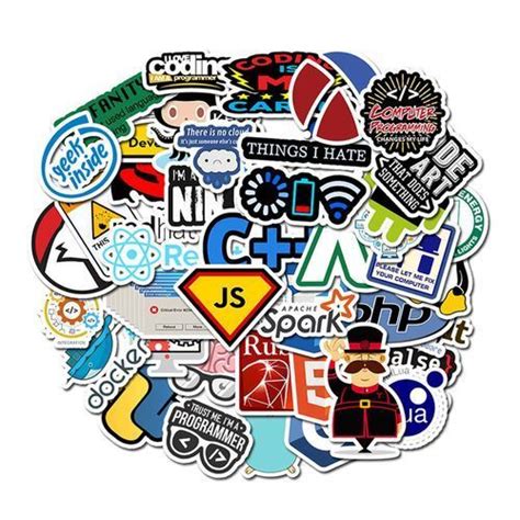 Generic Lot 50 Pcs Autocollants Internet Java Js Php Html Cloud Docker