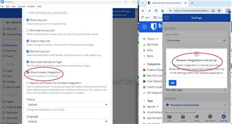 Unable To Set Up Unlock With Biometrics In Chrome Extension Password Manager Bitwarden