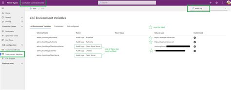 [coe Starter Kit Bug] Issue Title Admin Audit Logs Office 365
