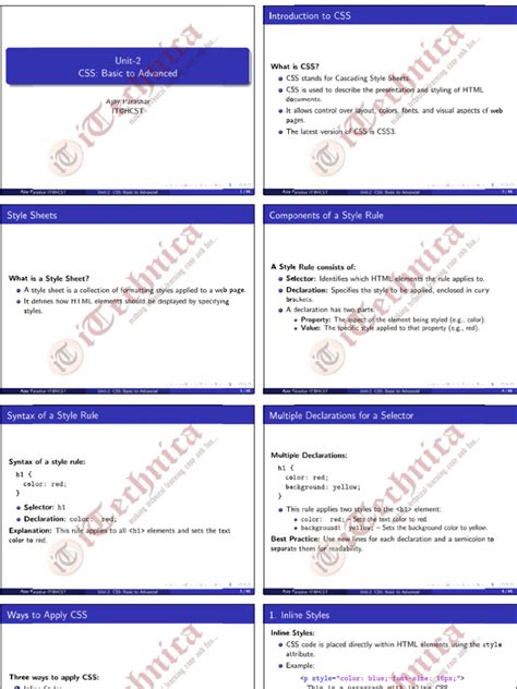 Unit 2 Css Pdf
