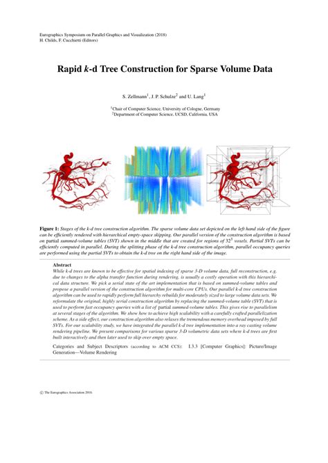 Pdf Rapid K D Tree Construction For Sparse Volume Data