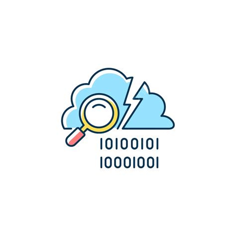 Data Breach Detection Rgb Color Icon Intrusion Breach Cybersecurity