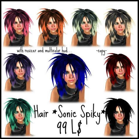 Second Life Marketplace Hair Sonic Spiky Boxed