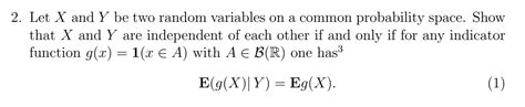 Let X And Y Be Two Random Variables On A Common Chegg Com