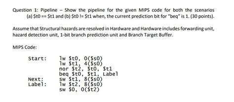 Solved Question Pipeline Show The Pipeline For The Chegg