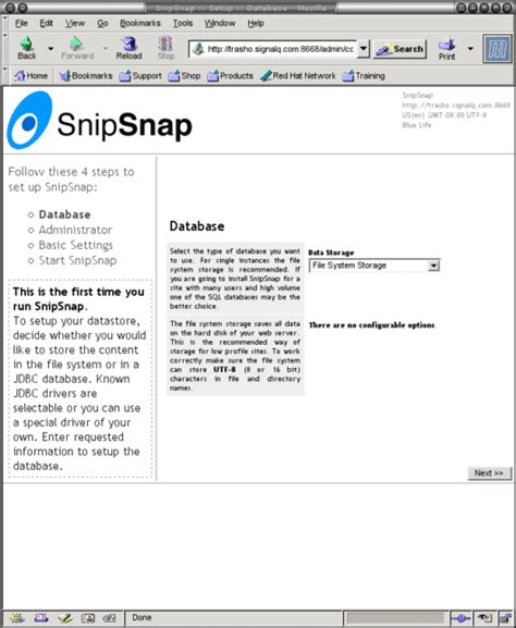 Installing And Configuring SnipSnap Network Admin Tools