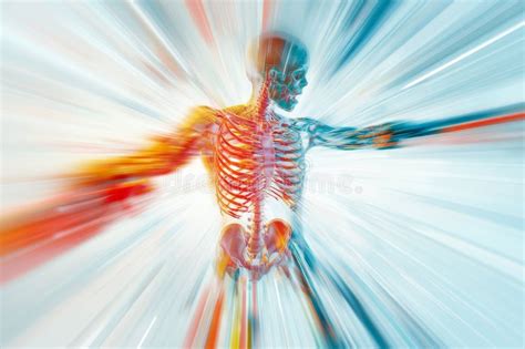 Dynamic Representation Of Human Anatomy Illustrating Skeletal Structure