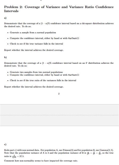 solved problem 2 coverage of variance and variance ratio