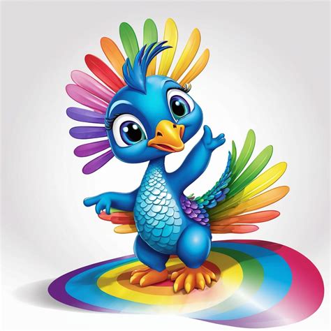 Vibrant Peacock Dance Logo Stable Diffusion Online