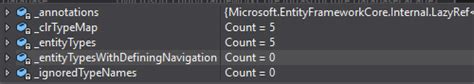 c entity framework core dbcontextoptionsbuilderemodel creates