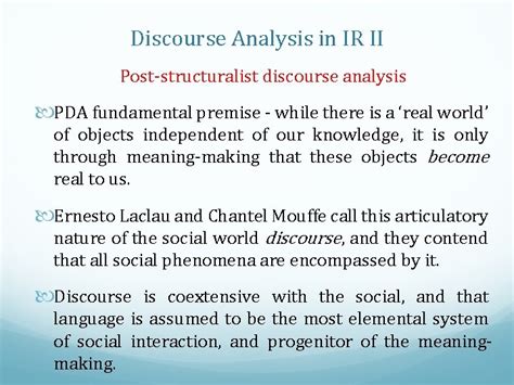 Discourse Analysis Vs Content Analysis Discourse Analysis In
