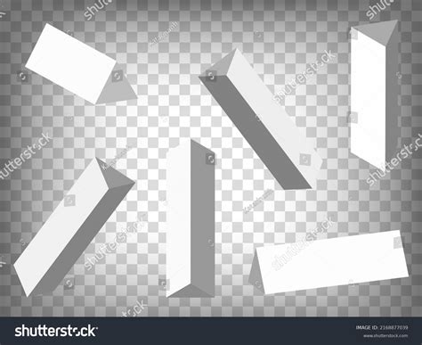 Set Perspective Projections 3d Triangular Prism Stock Vector Royalty Free 2168877039