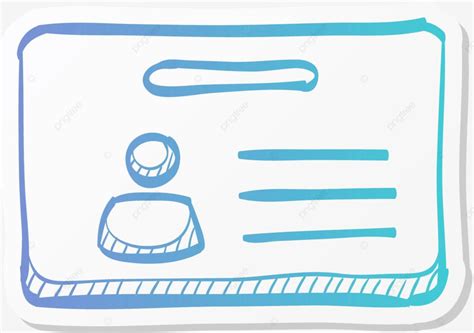 Sticker Style Icon Id Card Access Authentication Outline Vector Access Authentication Outline