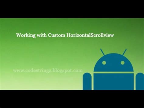 Custom Horizontal Scrolview In Android Studio YouTube