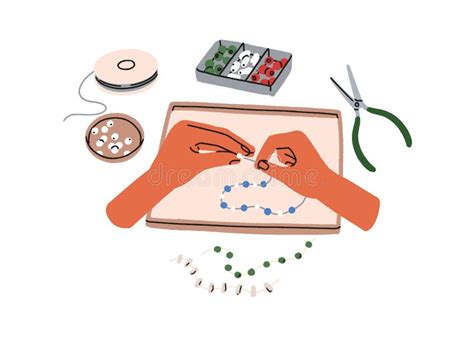 Making Bead Jewelry Beadwork Handmade Jewellery Handicraft Hand