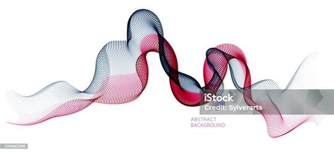 3d 입자 메쉬 배열 흐르는 음파 라운드 포인트 벡터 효과 그림입니다 혼합 메쉬 미래 기술 편안한 벽지 곡선에 대한 스톡 벡터
