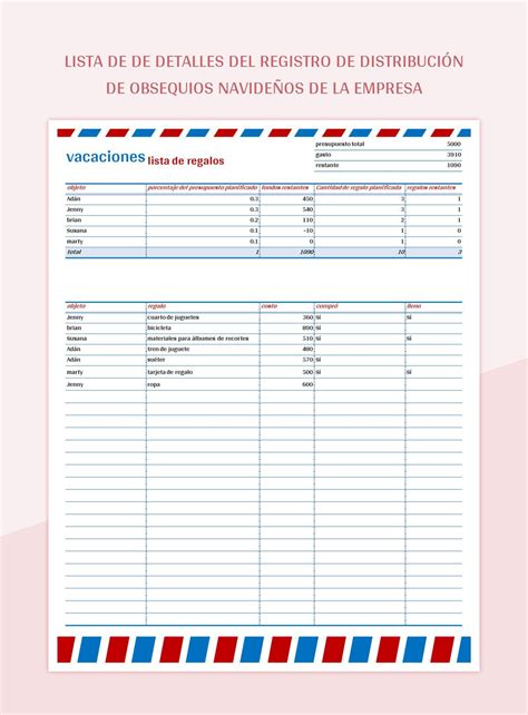 Plantillas Formulario De Regalo Para Excel Gratis y Hojas de Cálculo de Google Slidesdocs