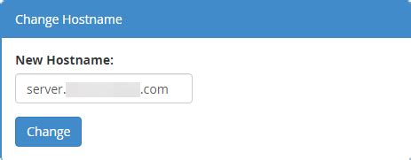 VPS Dedicated Hosting Changing The Hostname