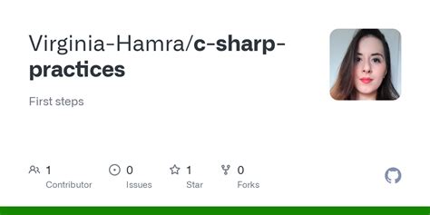 Github Virginia Hamra C Sharp Practices First Steps