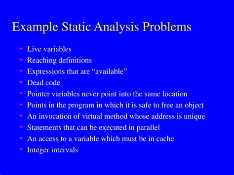 Ppt An Overview On Static Program Analysis Powerpoint Presentation