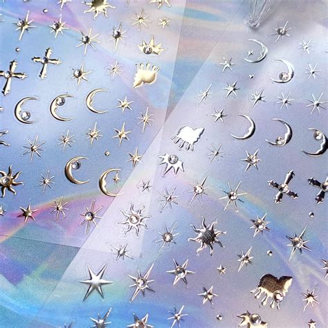 3d엠보 네일 스티커 150 별 트윙클 스톤 달