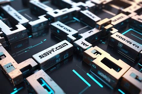 Premium Photo Block Chain Concept Digital Code Chain 3d Rendering